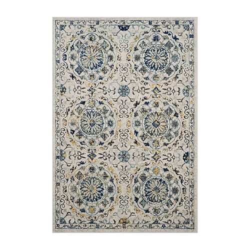 Click here for Safavieh Evoke EVK252 8 x 10 Area Rug - Ivory/Blue prices
