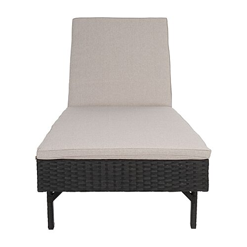 Click here for Augusta Home Cam Sunlounger - Black/light grey prices