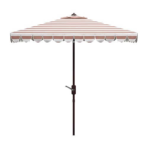 Click here for Vienna 7.5 Ft Square Crank Umbrella - Beige stripe prices