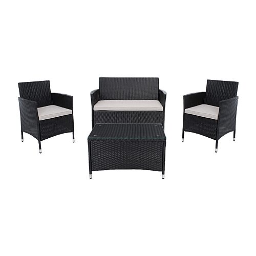 Click here for Bandele 4PC Outdoor Living Set - Black/light grey prices