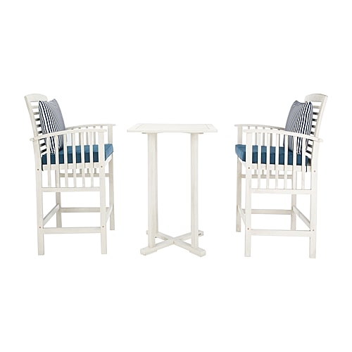 Click here for Pate 3 Pc Bar Height Outdoor Bistro Set - White/na... prices