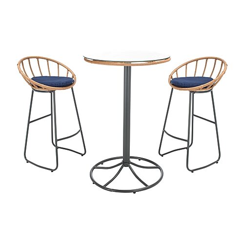 Click here for Lersa 3PC Lounger Set - Natural/navy prices