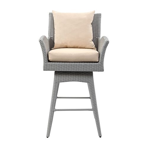 Click here for Hayes Patio Collection Bar Stool  One Size  Gray prices