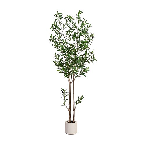 Click here for Nearly Natural 6ft. Green Minimalist Olive Indoor... prices