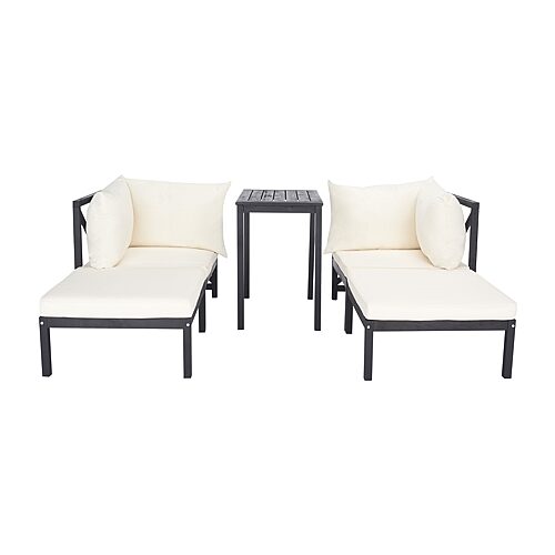 Click here for Ronson 5 Pc Sectional Set - Dark slate grey/beige prices