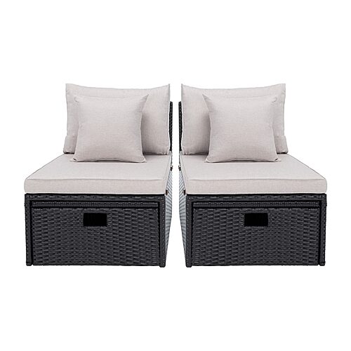 Click here for Pramla 4-pc. Patio Lounge Chair and Ottoman Set  O... prices