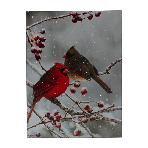 Click here for Northlight 16 Lighted Red Cardinals And Berries Ca... prices