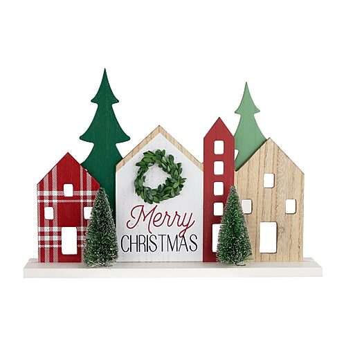 Click here for Northlight 15 Wooden Merry Christmas Houses With M... prices