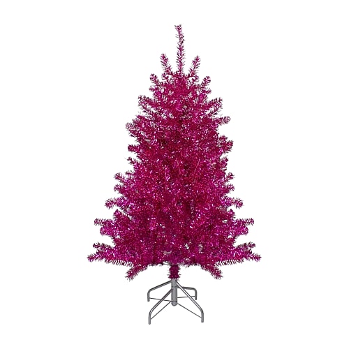 Click here for Northlight 5ft Metallic Pink Tinsel 4 1/2 Foot Chr... prices