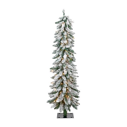 Click here for Northlight 5ft Prelit Pencil Flocked Alpine Artifi... prices