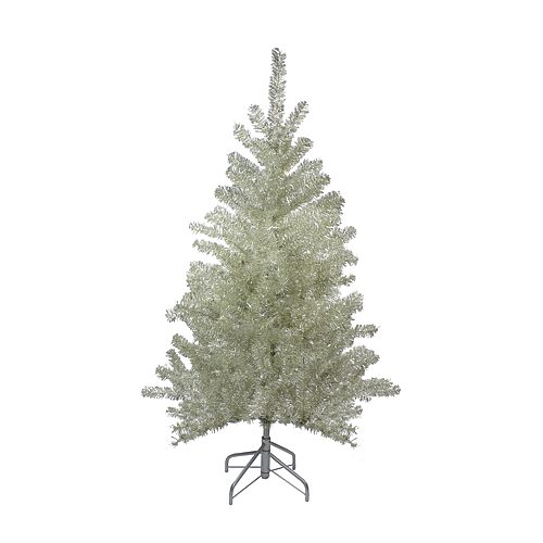 Click here for Northlight 5ft Metallic Platinum Tinsel 4 1/2 Foot... prices