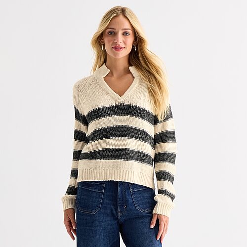 Click here for a.n.a Tall Womens Split Crew Neck Long Sleeve Pull... prices