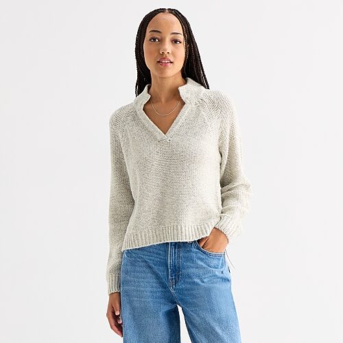Click here for a.n.a Tall Womens Split Crew Neck Long Sleeve Pull... prices