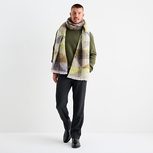 Click here for J. Ferrar Geo Blanket Scarf  One Size  Brown prices