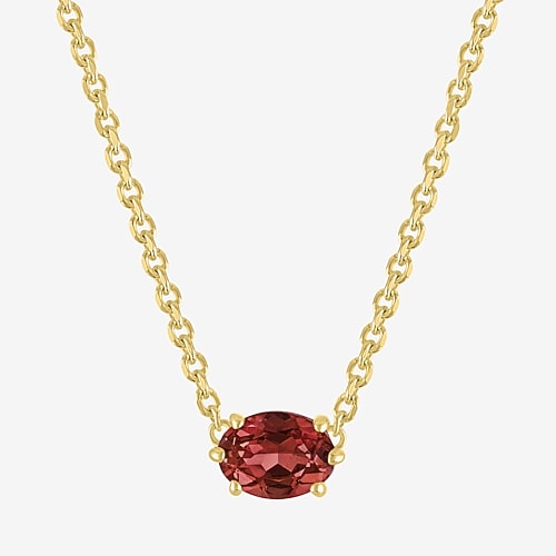 Click here for Gemstone 14K Gold Over Silver Oval 17.5 Inch Penda... prices