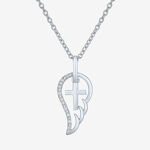 Click here for Diamond Accent Wings (G-H Si2-I1) Womens Diamond A... prices