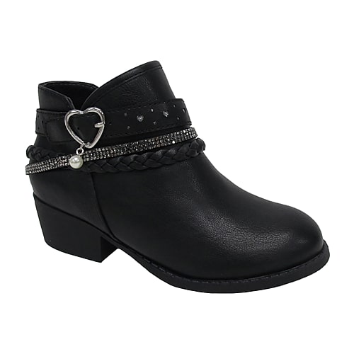 Click here for Pop Big Kid Girls Patty Block Heel Booties  11 Med... prices