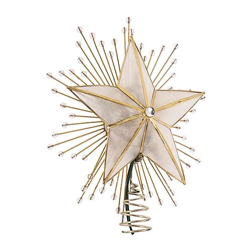 Click here for Kurt S. Adler 10in. 5-Point Capiz Star Tree Top w/... prices