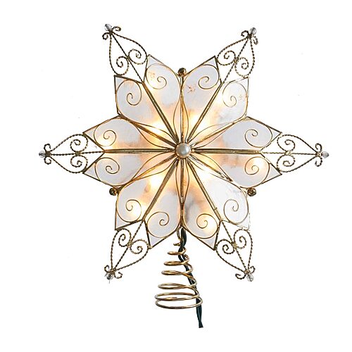 Click here for Kurt S. Adler 10-Light 6-Point Capiz Star Treetop prices