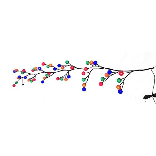Click here for Kurt Adler Multicolor Cotton Ball Pre-Lit Christma... prices
