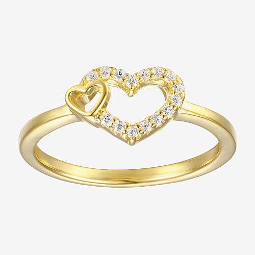 Click here for Girls 1/10 CT. Lab Created Cubic Zirconia 14K Gold... prices