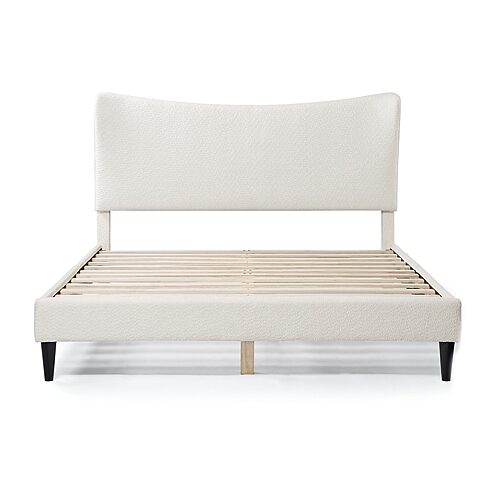 Click here for Lumi Wingback Upholstered Queen Bed  One Size  Whi... prices