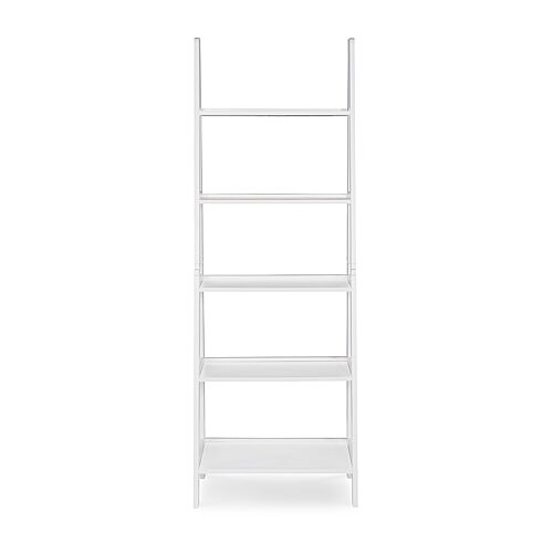 Click here for Almasy 5-Shelf Leaning Bookshelf  One Size  White prices
