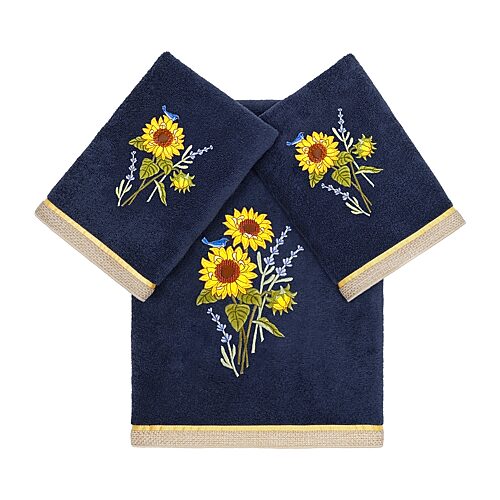 Click here for Linum Home Turkish Cotton Girasol Embellished 3-Pc... prices
