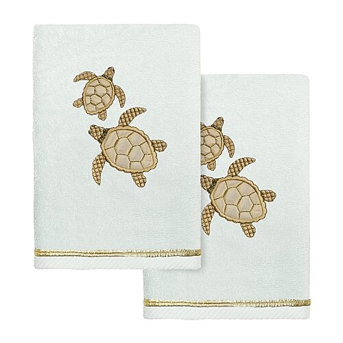 Click here for Linum Home Textiles Tortuga 2-pc. Embellished Hand... prices