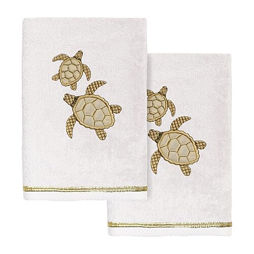 Click here for Linum Home Textiles Tortuga 2-pc. Embellished Hand... prices