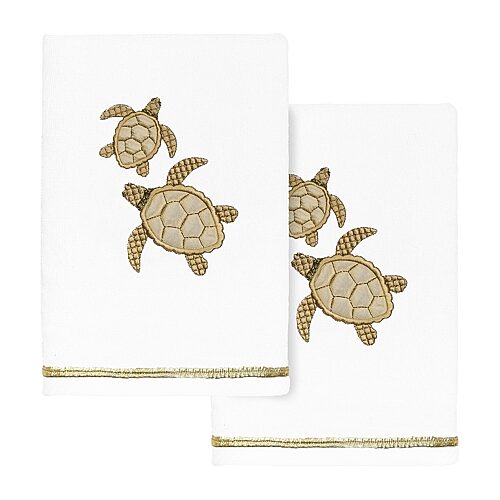 Click here for Linum Home Textiles Tortuga 2-pc. Embellished Hand... prices
