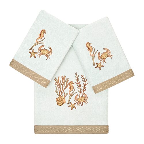 Click here for Linum Home Turkish Cotton Aaron Embellished 3-Pc.... prices