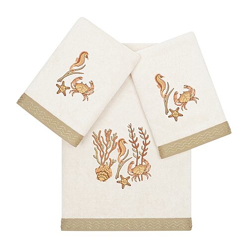 Click here for Linum Home Turkish Cotton Aaron Embellished 3-Pc.... prices