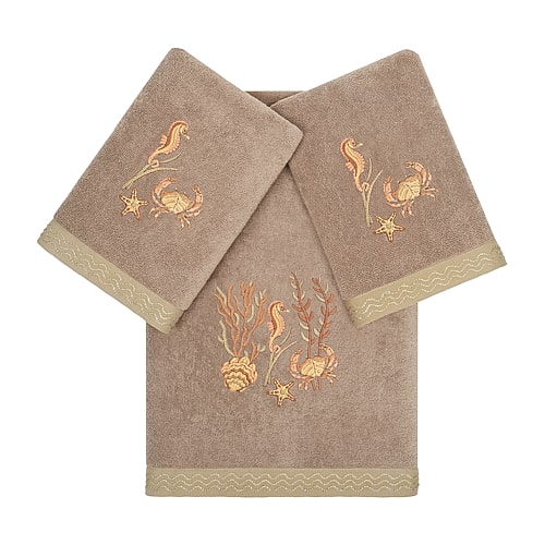 Click here for Linum Home Turkish Cotton Aaron Embellished 3-Pc.... prices