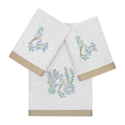 Click here for Linum Home Turkish Cotton Aaron Embellished 3-Pc.... prices