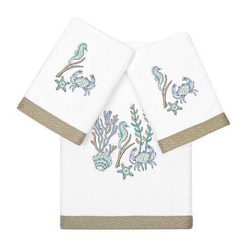 Click here for Linum Home Turkish Cotton Aaron Embellished 3-Pc.... prices
