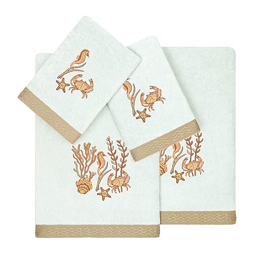 Click here for Linum Home Turkish Cotton Aaron Embellished 4-Pc.... prices