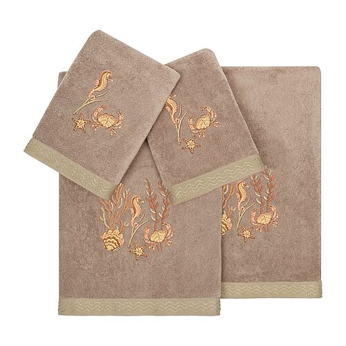 Click here for Linum Home Turkish Cotton Aaron Embellished 4-Pc.... prices