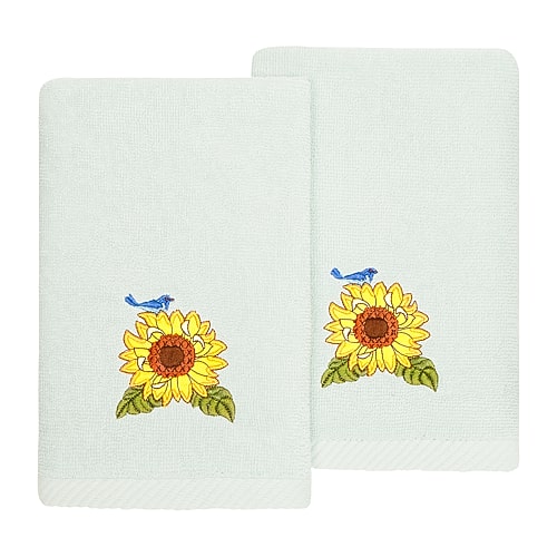 Click here for Linum Home Turkish Cotton Girasol Embellished 2-Pc... prices