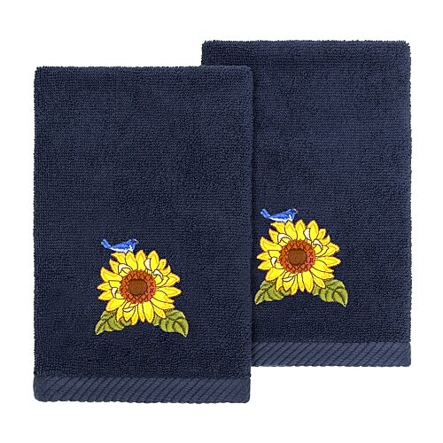 Click here for Linum Home Turkish Cotton Girasol Embellished 2-Pc... prices