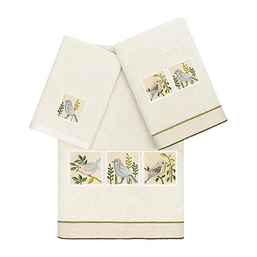Click here for Linum Home Turkish Cotton Belinda Embellished 3-Pc... prices