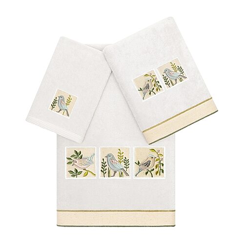 Click here for Linum Home Turkish Cotton Belinda Embellished 3-Pc... prices