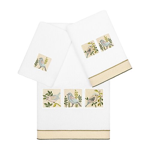 Click here for Linum Home Turkish Cotton Belinda Embellished 3-Pc... prices