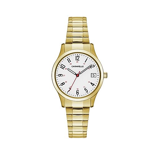 Click here for Caravelle Designed By Bulova Womens Gold Tone Stai... prices