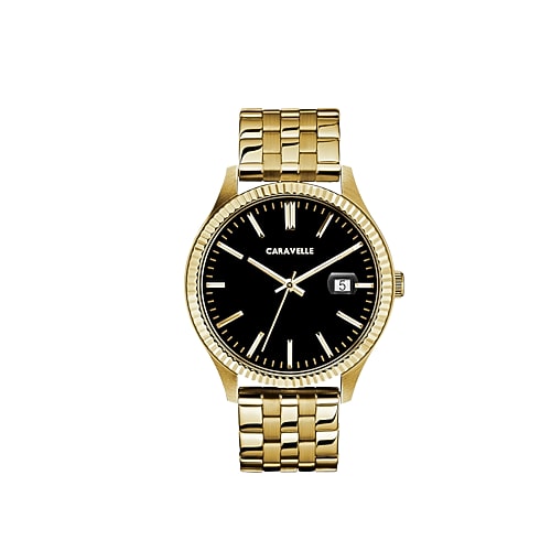 Click here for Caravelle Designed By Bulova Mens Gold Tone Stainl... prices