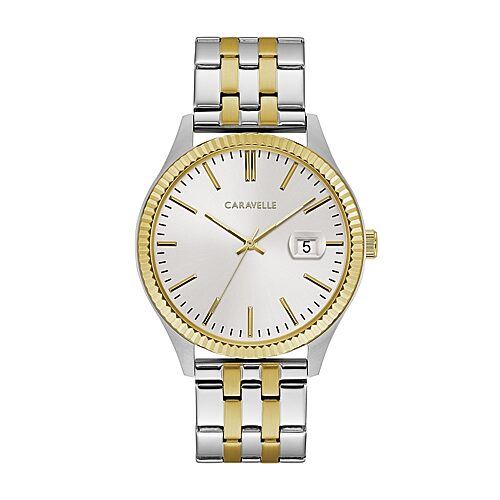 Click here for Caravelle Designed By Bulova Mens Two Tone Stainle... prices