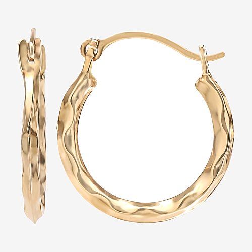 Click here for Girls 14K Gold 13.2mm Hoop Earrings  One Size prices