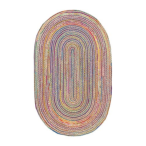 Click here for nuLoom Aleen Braided Cotton Jute Indoor Oval Area... prices