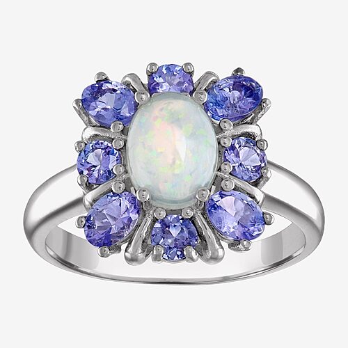 Click here for Womens Genuine White Opal Sterling Silver Oval Hal... prices