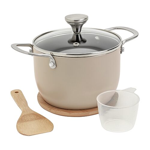 Infuse Asian Aluminium 5 Piece Rice Cooker Set - Sand